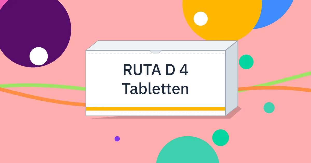 Symbolbild: Packung mit der Aufschrift RUTA D 4 Tabletten (PZN 02105163) – Verfügbarkeit und Bezug in Apotheken in Frankfurt am Main