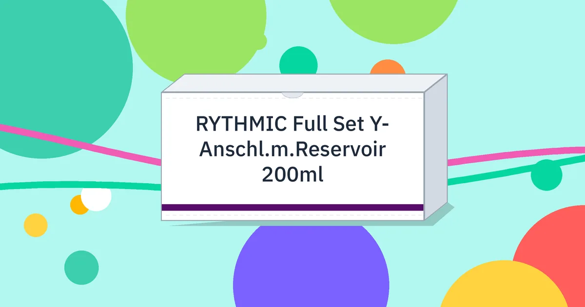 Symbolbild: Packung mit der Aufschrift RYTHMIC Full Set Y-Anschl.m.Reservoir 200ml (PZN 16244359) – Verfügbarkeit und Bezug in Apotheken in Frankfurt am Main