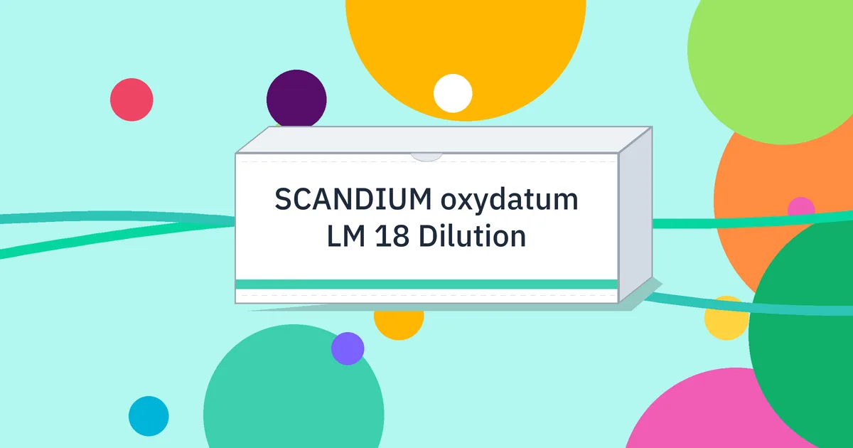 Symbolbild: Packung mit der Aufschrift SCANDIUM oxydatum LM 18 Dilution (PZN 13183611) – Verfügbarkeit und Bezug in Apotheken in Frankfurt am Main