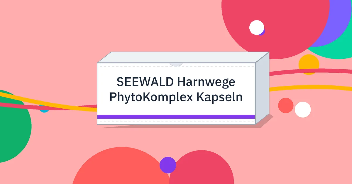 Symbolbild: Packung mit der Aufschrift SEEWALD Harnwege PhytoKomplex Kapseln (PZN 19545713) – Verfügbarkeit und Bezug in Apotheken in Frankfurt am Main