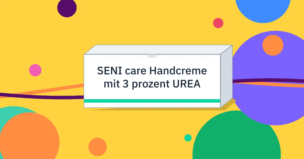 Symbolbild: Packung mit der Aufschrift SENI care Handcreme mit 3 prozent UREA (PZN 11295636) – Verfügbarkeit und Bezug in Apotheken in Frankfurt am Main