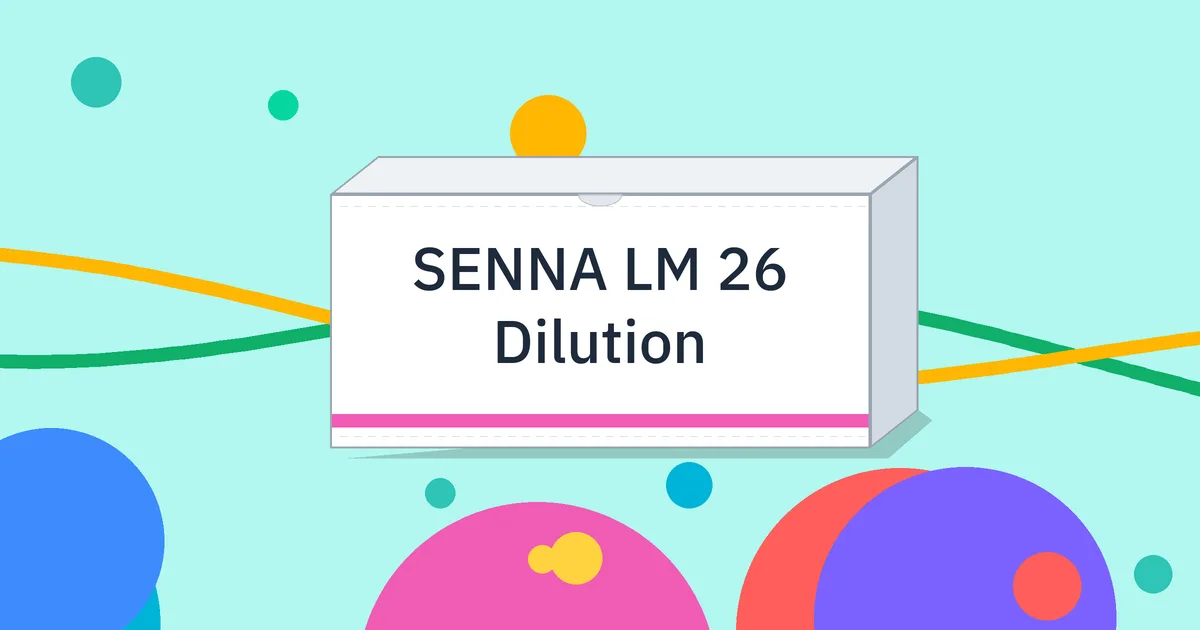 Symbolbild: Packung mit der Aufschrift SENNA LM 26 Dilution (PZN 13188229) – Verfügbarkeit und Bezug in Apotheken in Frankfurt am Main