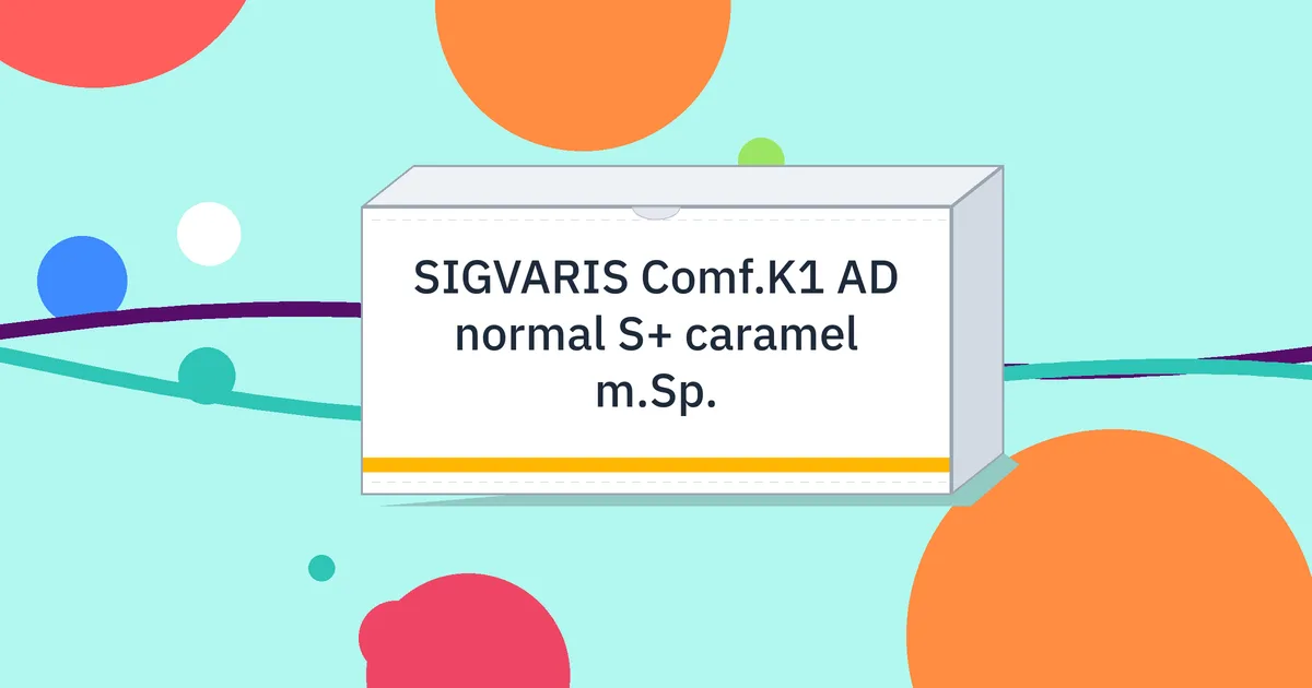 Symbolbild: Packung mit der Aufschrift SIGVARIS Comf.K1 AD normal S+ caramel m.Sp. (PZN 17041842) – Verfügbarkeit und Bezug in Apotheken in Frankfurt am Main