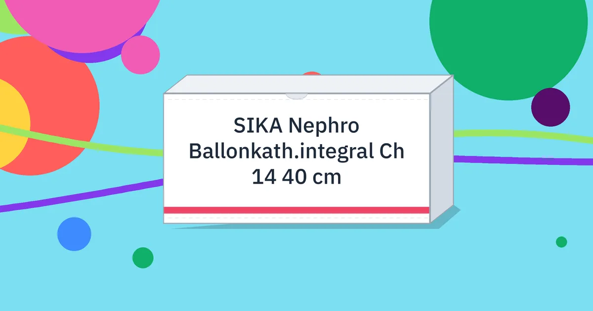 Symbolbild: Packung mit der Aufschrift SIKA Nephro Ballonkath.integral Ch 14 40 cm (PZN 03409221) – Verfügbarkeit und Bezug in Apotheken in Frankfurt am Main