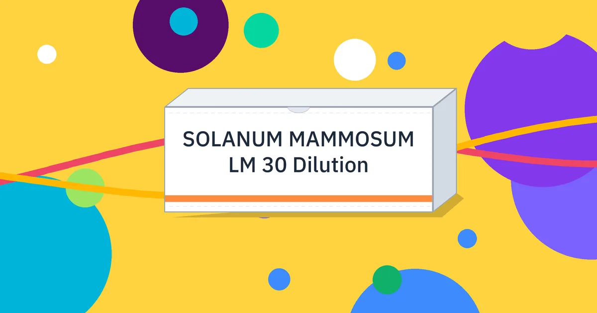 Symbolbild: Packung mit der Aufschrift SOLANUM MAMMOSUM LM 30 Dilution (PZN 13192596) – Verfügbarkeit und Bezug in Apotheken in Frankfurt am Main