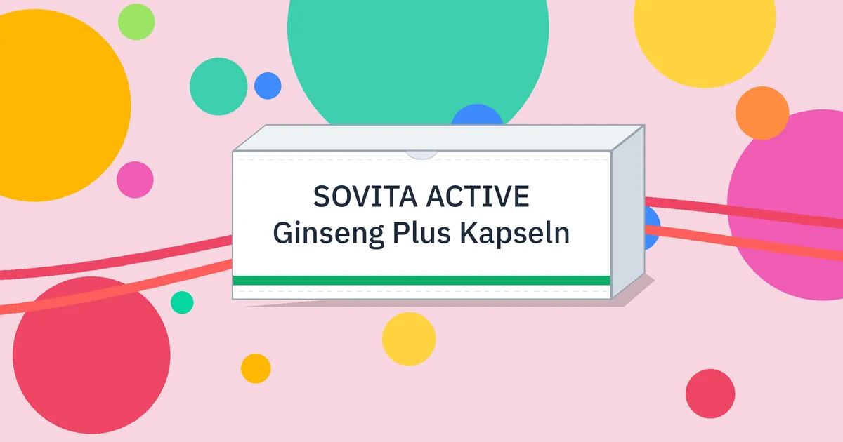 Symbolbild: Packung mit der Aufschrift SOVITA ACTIVE Ginseng Plus Kapseln (PZN 12895060) – Verfügbarkeit und Bezug in Apotheken in Frankfurt am Main