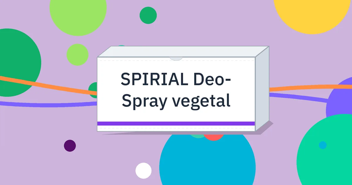 Symbolbild: Packung mit der Aufschrift SPIRIAL Deo-Spray vegetal (PZN 20788119) – Verfügbarkeit und Bezug in Apotheken in Frankfurt am Main