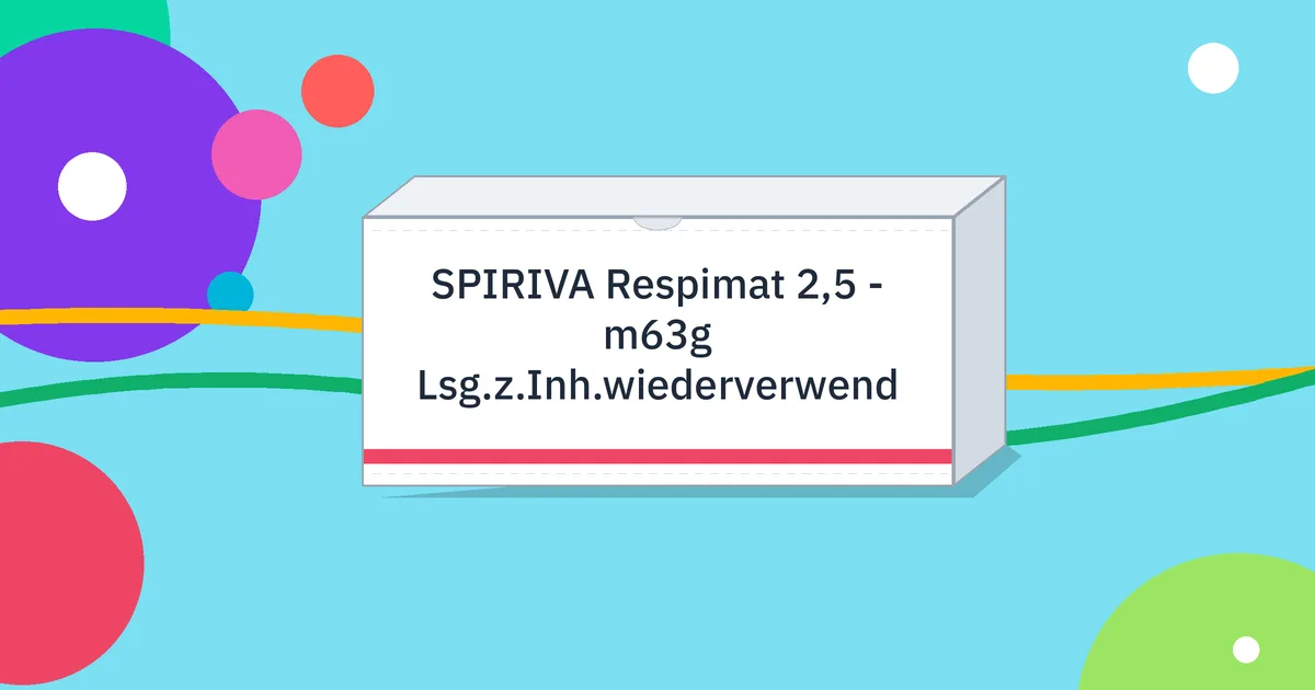 Symbolbild: Packung mit der Aufschrift SPIRIVA Respimat 2,5 -m63g Lsg.z.Inh.wiederverwend (PZN 17923080) – Verfügbarkeit und Bezug in Apotheken in Frankfurt am Main