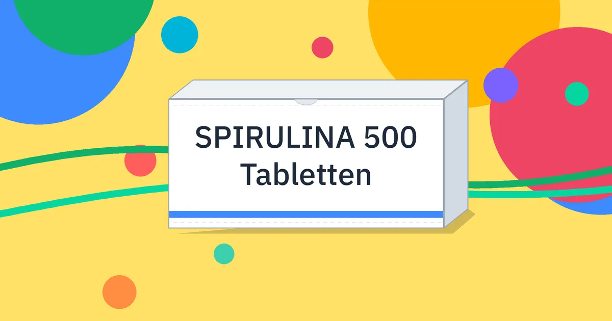 Symbolbild: Packung mit der Aufschrift SPIRULINA 500 Tabletten (PZN 04011727) – Verfügbarkeit und Bezug in Apotheken in Frankfurt am Main