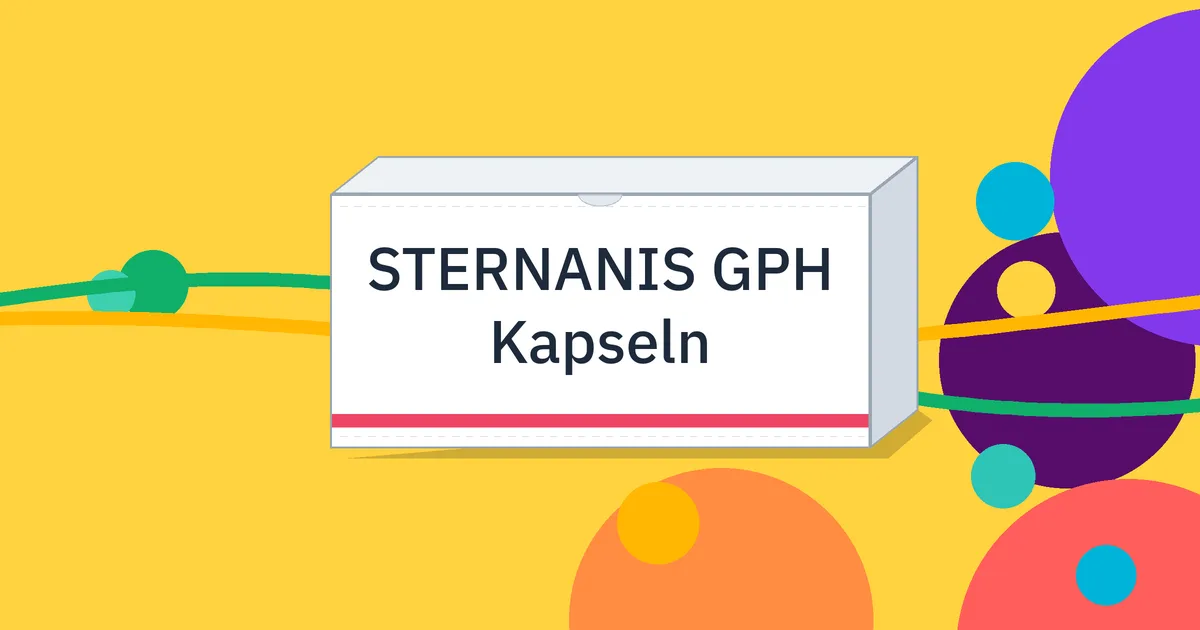 Symbolbild: Packung mit der Aufschrift STERNANIS GPH Kapseln (PZN 17633844) – Verfügbarkeit und Bezug in Apotheken in Frankfurt am Main