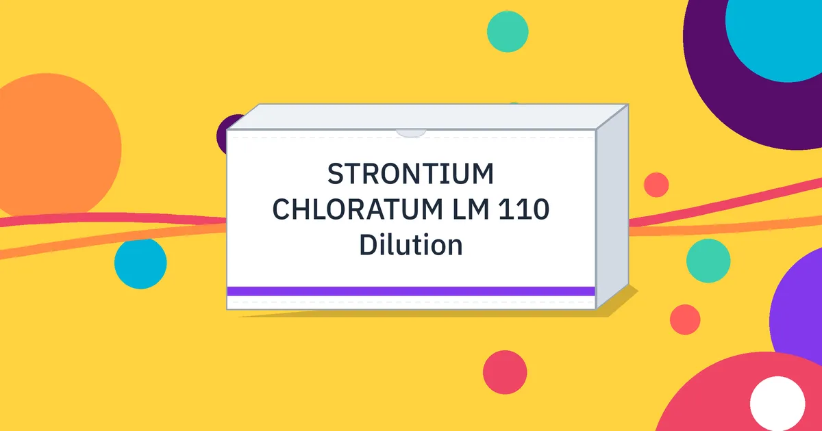 Symbolbild: Packung mit der Aufschrift STRONTIUM CHLORATUM LM 110 Dilution (PZN 13203845) – Verfügbarkeit und Bezug in Apotheken in Frankfurt am Main
