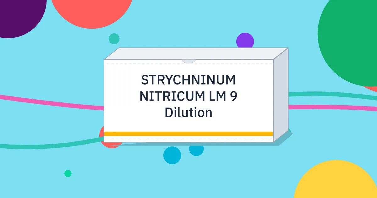 Symbolbild: Packung mit der Aufschrift STRYCHNINUM NITRICUM LM 9 Dilution (PZN 13206677) – Verfügbarkeit und Bezug in Apotheken in Frankfurt am Main