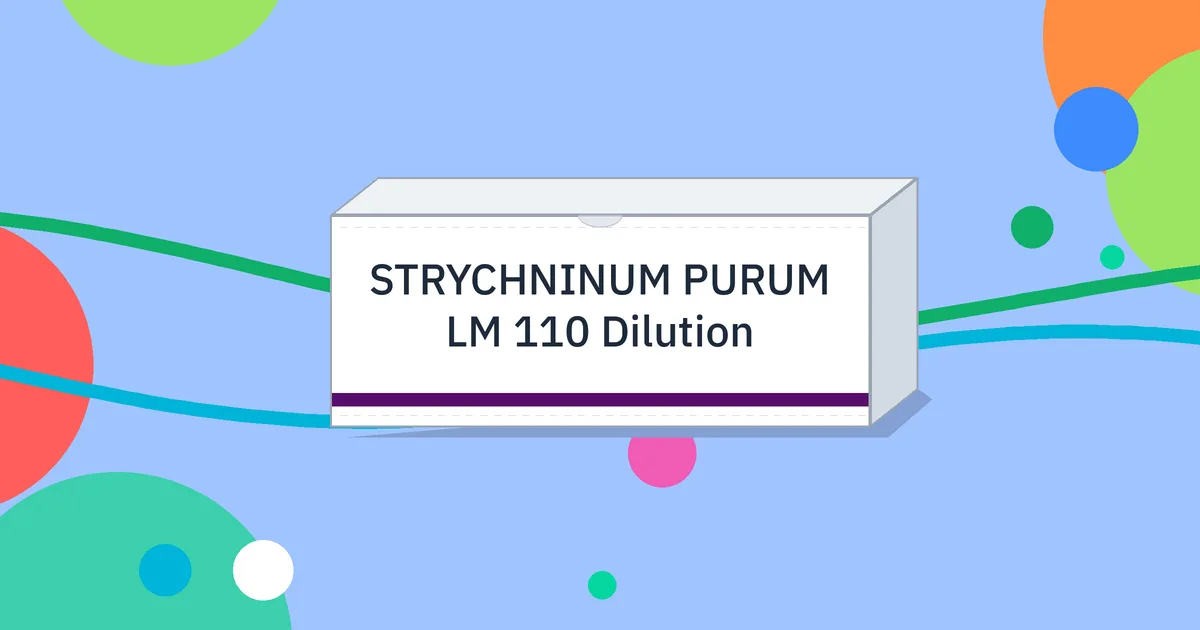 Symbolbild: Packung mit der Aufschrift STRYCHNINUM PURUM LM 110 Dilution (PZN 13207955) – Verfügbarkeit und Bezug in Apotheken in Frankfurt am Main