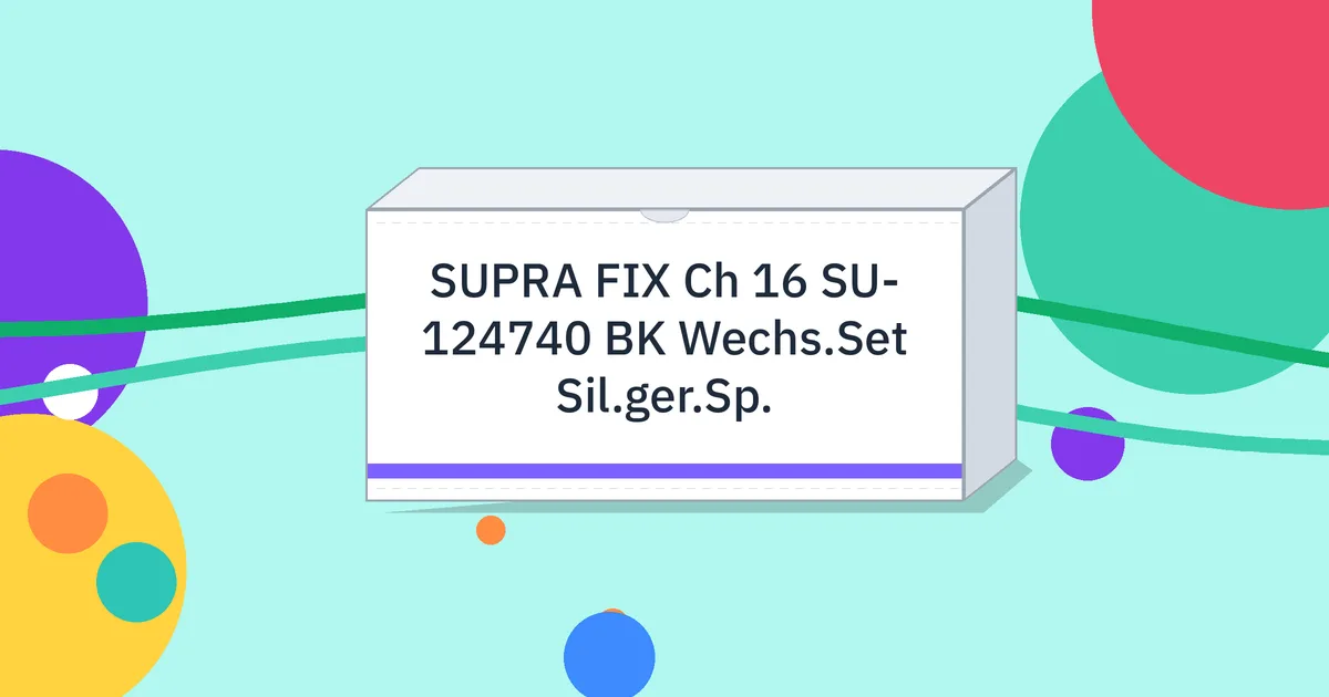 Symbolbild: Packung mit der Aufschrift SUPRA FIX Ch 16 SU-124740 BK Wechs.Set Sil.ger.Sp. (PZN 20928750) – Verfügbarkeit und Bezug in Apotheken in Frankfurt am Main