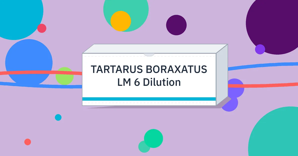 Symbolbild: Packung mit der Aufschrift TARTARUS BORAXATUS LM 6 Dilution (PZN 13214671) – Verfügbarkeit und Bezug in Apotheken in Frankfurt am Main
