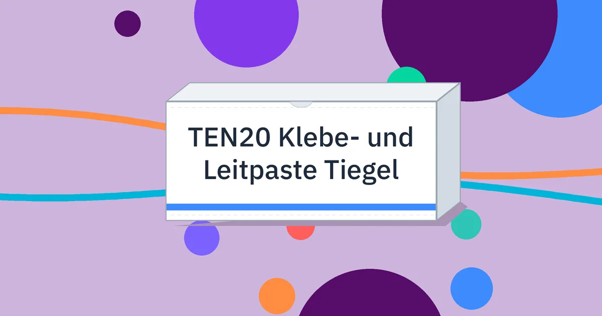 Symbolbild: Packung mit der Aufschrift TEN20 Klebe- und Leitpaste Tiegel (PZN 16888594) – Verfügbarkeit und Bezug in Apotheken in Frankfurt am Main