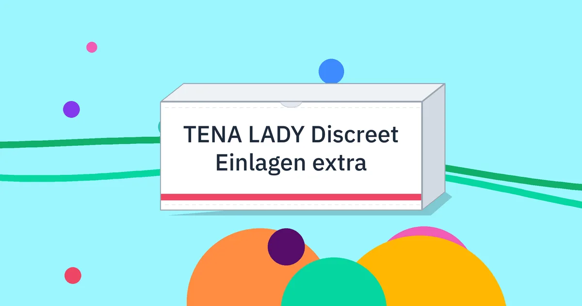 Symbolbild: Packung mit der Aufschrift TENA LADY Discreet Einlagen extra (PZN 18322572) – Verfügbarkeit und Bezug in Apotheken in Frankfurt am Main