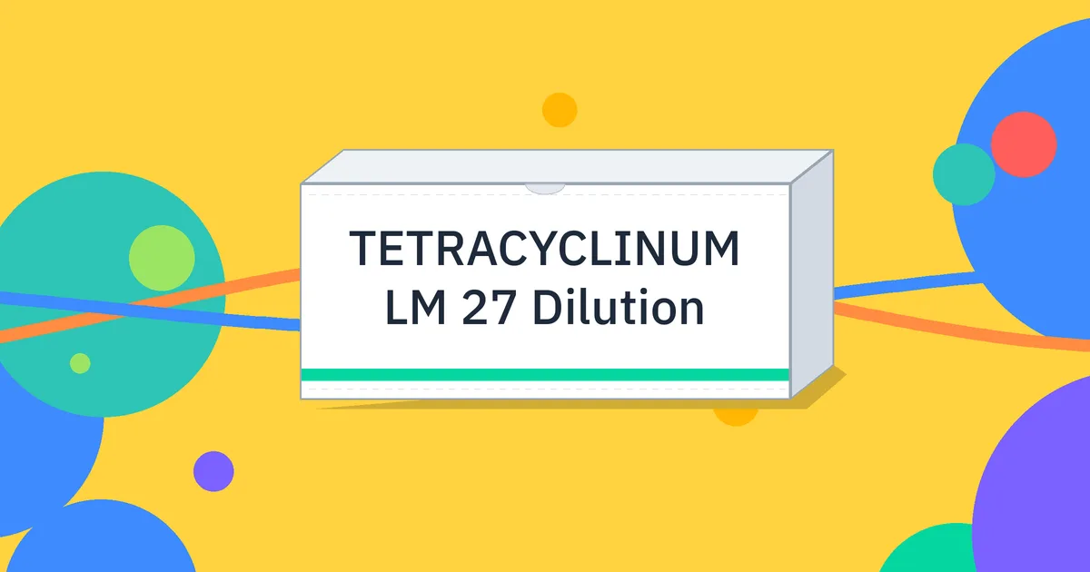 Symbolbild: Packung mit der Aufschrift TETRACYCLINUM LM 27 Dilution (PZN 13689405) – Verfügbarkeit und Bezug in Apotheken in Frankfurt am Main
