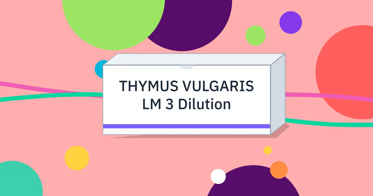 Symbolbild: Packung mit der Aufschrift THYMUS VULGARIS LM 3 Dilution (PZN 13223291) – Verfügbarkeit und Bezug in Apotheken in Frankfurt am Main