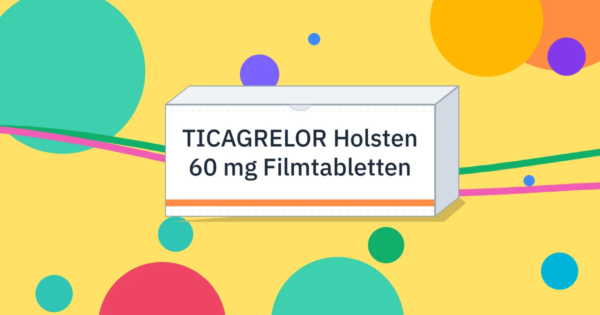 Symbolbild: Packung mit der Aufschrift TICAGRELOR Holsten 60 mg Filmtabletten (PZN 19542962) – Verfügbarkeit und Bezug in Apotheken in Frankfurt am Main