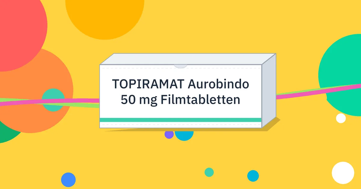 Symbolbild: Packung mit der Aufschrift TOPIRAMAT Aurobindo 50 mg Filmtabletten (PZN 09713807) – Verfügbarkeit und Bezug in Apotheken in Frankfurt am Main