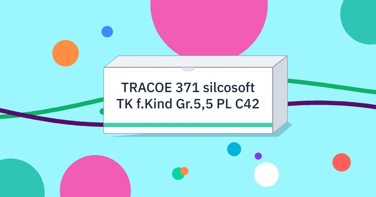 Symbolbild: Packung mit der Aufschrift TRACOE 371 silcosoft TK f.Kind Gr.5,5 PL C42 (PZN 14315693) – Verfügbarkeit und Bezug in Apotheken in Frankfurt am Main