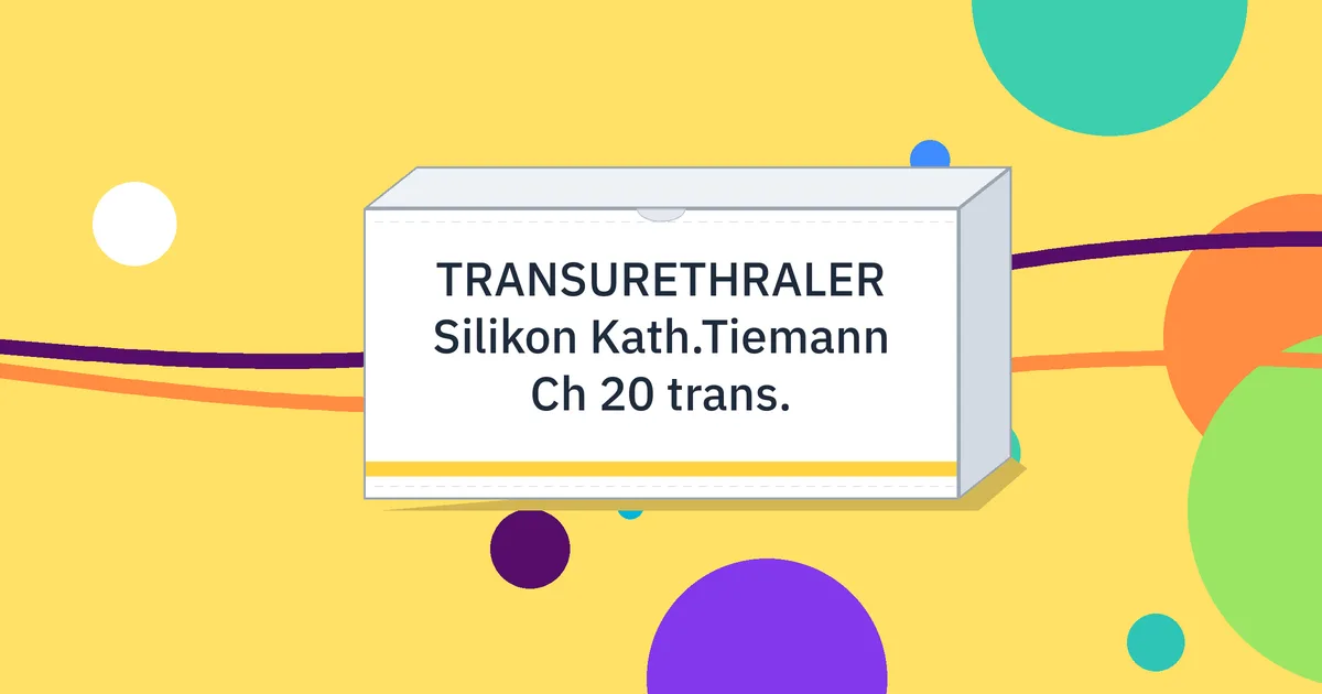Symbolbild: Packung mit der Aufschrift TRANSURETHRALER Silikon Kath.Tiemann Ch 20 trans. (PZN 13163896) – Verfügbarkeit und Bezug in Apotheken in Frankfurt am Main