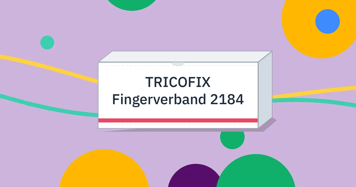 Symbolbild: Packung mit der Aufschrift TRICOFIX Fingerverband 2184 (PZN 05991900) – Verfügbarkeit und Bezug in Apotheken in Frankfurt am Main