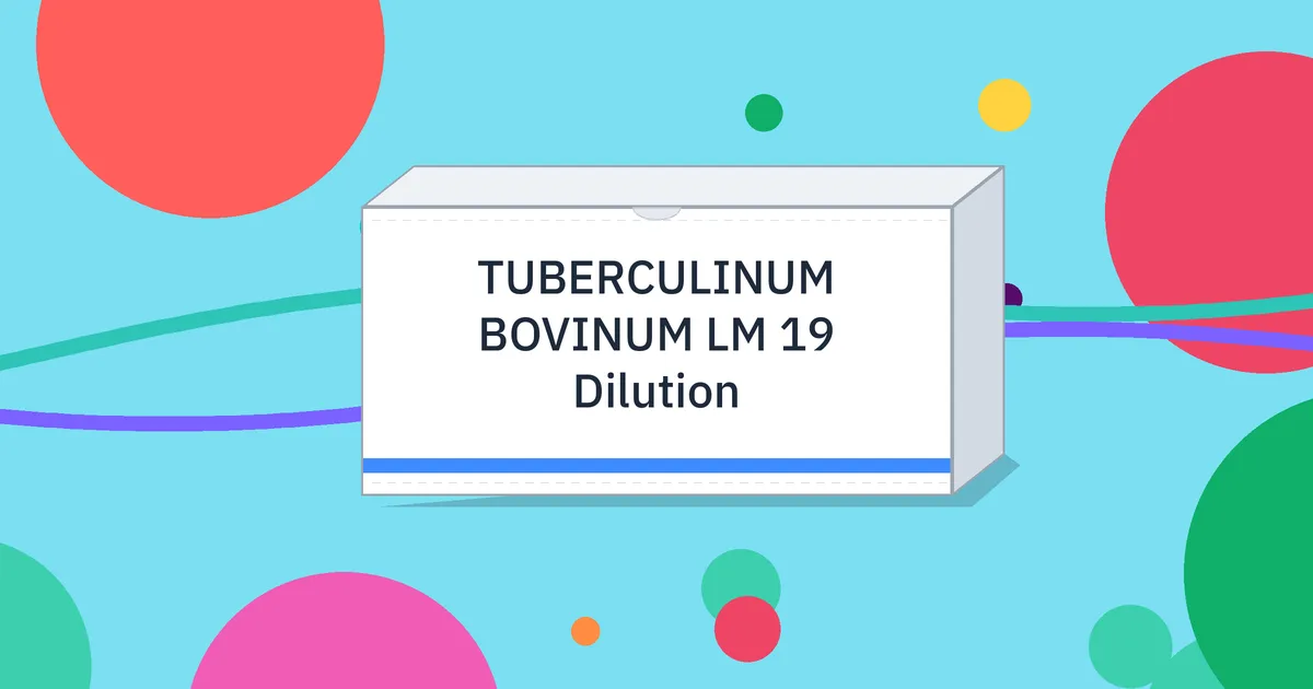 Symbolbild: Packung mit der Aufschrift TUBERCULINUM BOVINUM LM 19 Dilution (PZN 13254009) – Verfügbarkeit und Bezug in Apotheken in Frankfurt am Main