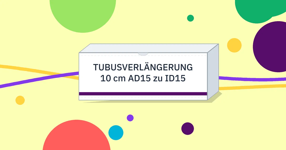 Symbolbild: Packung mit der Aufschrift TUBUSVERLÄNGERUNG 10 cm AD15 zu ID15 (PZN 10045653) – Verfügbarkeit und Bezug in Apotheken in Frankfurt am Main