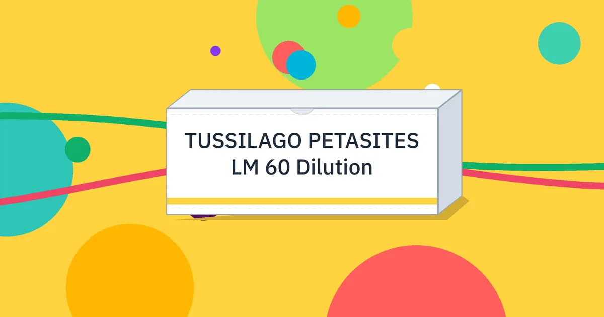 Symbolbild: Packung mit der Aufschrift TUSSILAGO PETASITES LM 60 Dilution (PZN 13254587) – Verfügbarkeit und Bezug in Apotheken in Frankfurt am Main