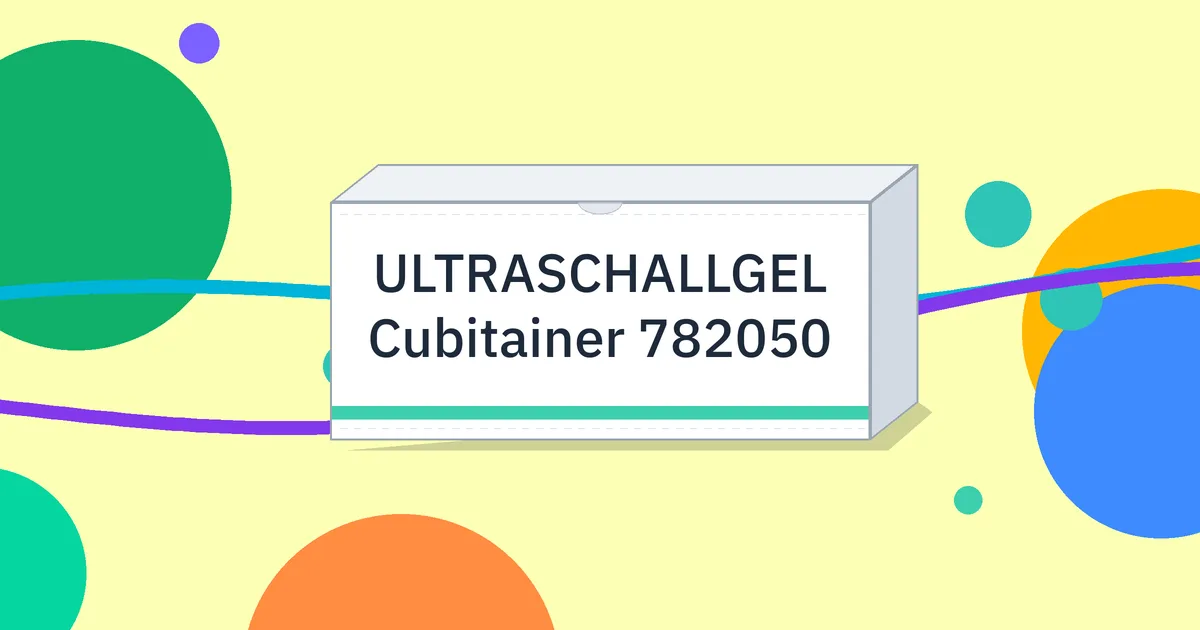 Symbolbild: Packung mit der Aufschrift ULTRASCHALLGEL Cubitainer 782050 (PZN 05362340) – Verfügbarkeit und Bezug in Apotheken in Frankfurt am Main
