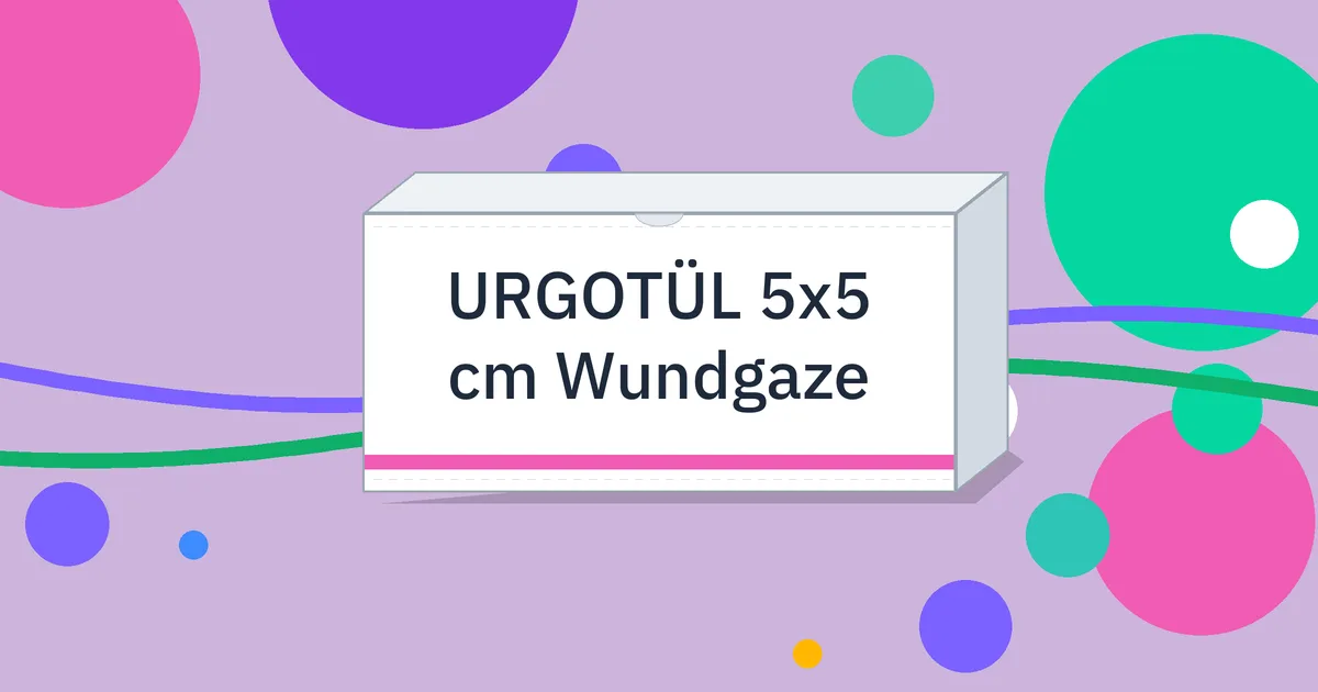 Symbolbild: Packung mit der Aufschrift URGOTÜL 5x5 cm Wundgaze (PZN 18332547) – Verfügbarkeit und Bezug in Apotheken in Frankfurt am Main