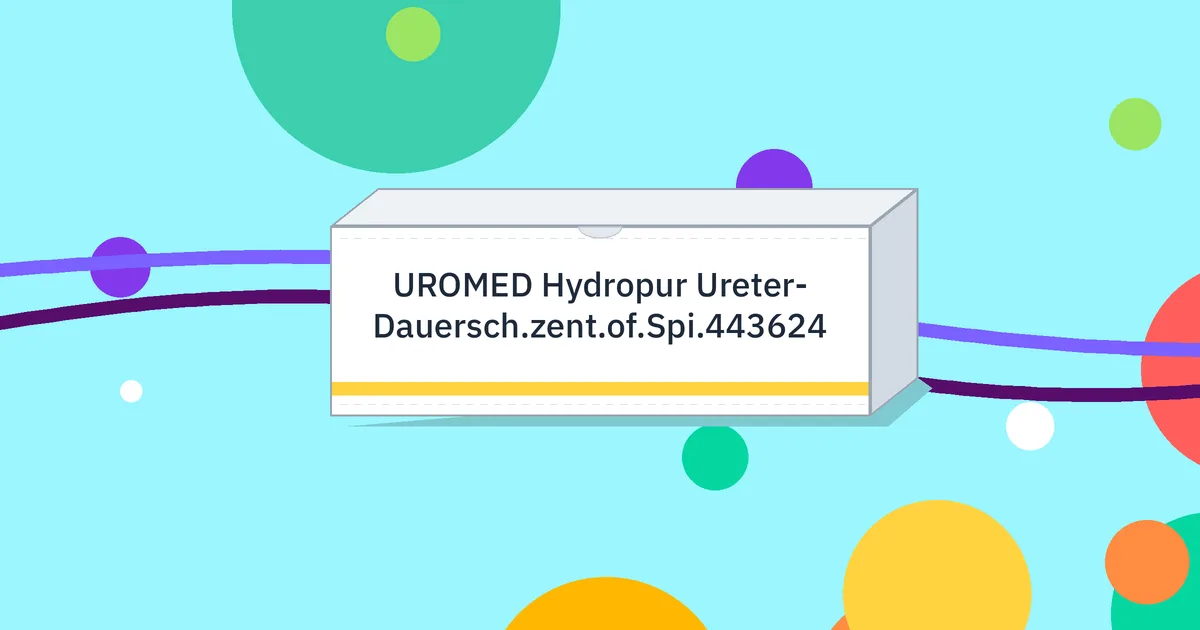 Symbolbild: Packung mit der Aufschrift UROMED Hydropur Ureter-Dauersch.zent.of.Spi.443624 (PZN 11371969) – Verfügbarkeit und Bezug in Apotheken in Frankfurt am Main