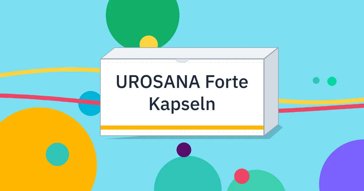 Symbolbild: Packung mit der Aufschrift UROSANA Forte Kapseln (PZN 18681153) – Verfügbarkeit und Bezug in Apotheken in Frankfurt am Main