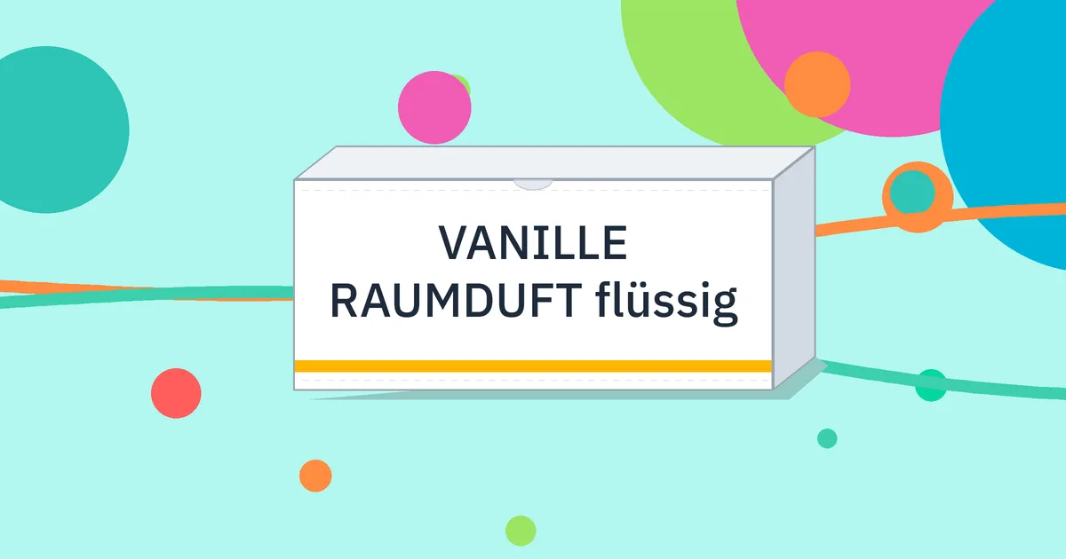 Symbolbild: Packung mit der Aufschrift VANILLE RAUMDUFT flüssig (PZN 01238577) – Verfügbarkeit und Bezug in Apotheken in Frankfurt am Main