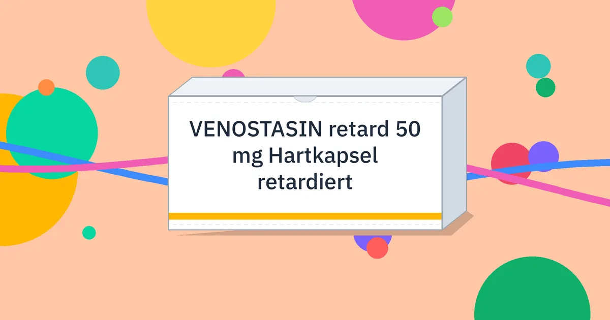 Symbolbild: Packung mit der Aufschrift VENOSTASIN retard 50 mg Hartkapsel retardiert (PZN 03497538) – Verfügbarkeit und Bezug in Apotheken in Frankfurt am Main