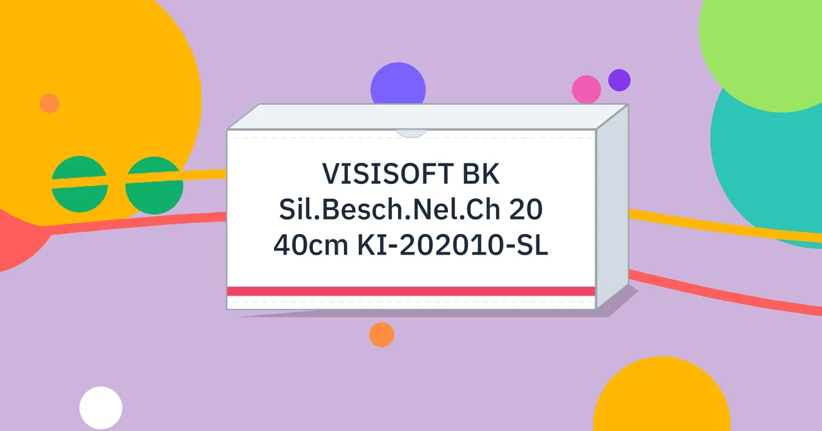 Symbolbild: Packung mit der Aufschrift VISISOFT BK Sil.Besch.Nel.Ch 20 40cm KI-202010-SL (PZN 18407392) – Verfügbarkeit und Bezug in Apotheken in Frankfurt am Main
