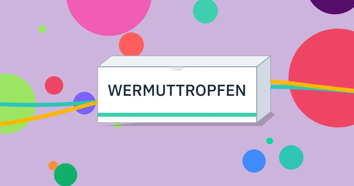 Symbolbild: Packung mit der Aufschrift WERMUTTROPFEN (PZN 10974743) – Verfügbarkeit und Bezug in Apotheken in Frankfurt am Main