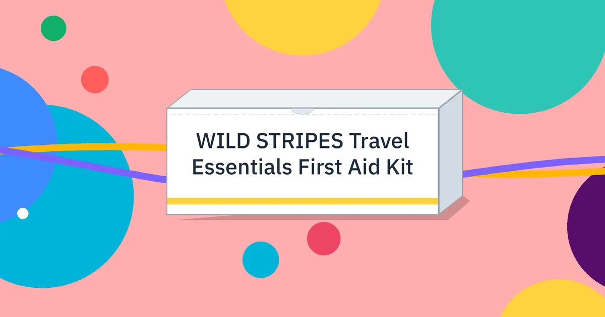 Symbolbild: Packung mit der Aufschrift WILD STRIPES Travel Essentials First Aid Kit (PZN 19696116) – Verfügbarkeit und Bezug in Apotheken in Frankfurt am Main
