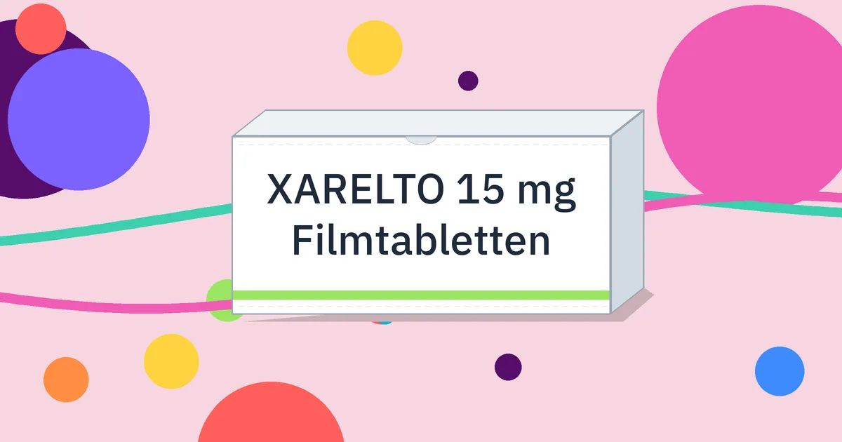 Symbolbild: Packung mit der Aufschrift XARELTO 15 mg Filmtabletten (PZN 10072093) – Verfügbarkeit und Bezug in Apotheken in Frankfurt am Main