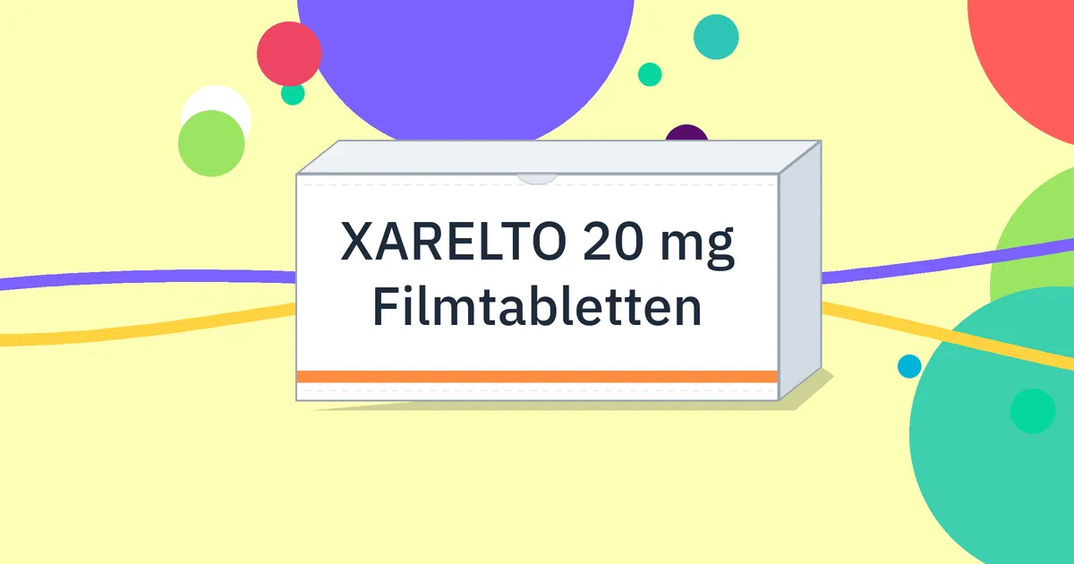 Symbolbild: Packung mit der Aufschrift XARELTO 20 mg Filmtabletten (PZN 10057509) – Verfügbarkeit und Bezug in Apotheken in Frankfurt am Main