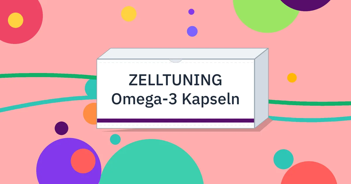 Symbolbild: Packung mit der Aufschrift ZELLTUNING Omega-3 Kapseln (PZN 12673313) – Verfügbarkeit und Bezug in Apotheken in Frankfurt am Main