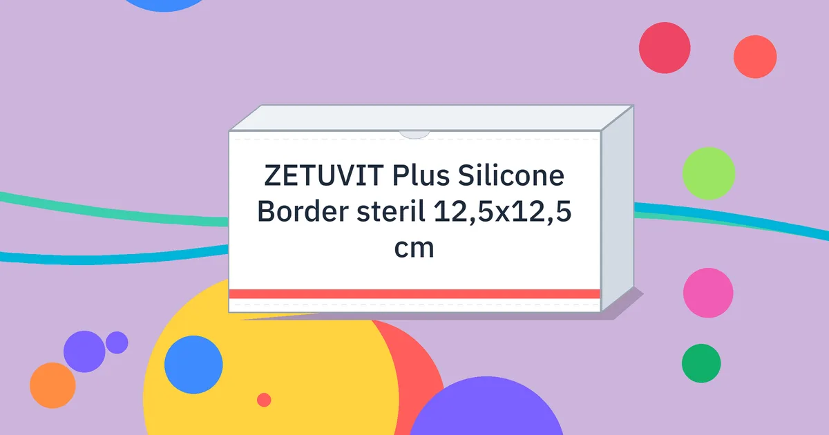 Symbolbild: Packung mit der Aufschrift ZETUVIT Plus Silicone Border steril 12,5x12,5 cm (PZN 16906168) – Verfügbarkeit und Bezug in Apotheken in Frankfurt am Main