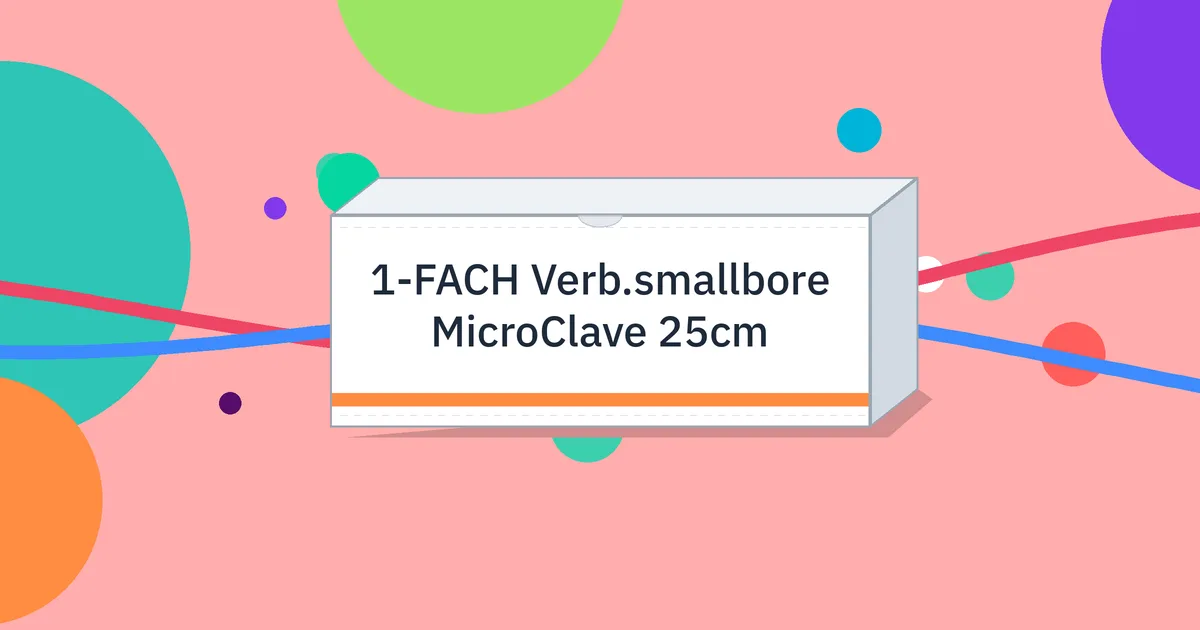 Symbolbild: Packung mit der Aufschrift 1-FACH Verb.smallbore MicroClave 25cm (PZN 18499336) – Verfügbarkeit und Bezug in Apotheken in Frankfurt am Main