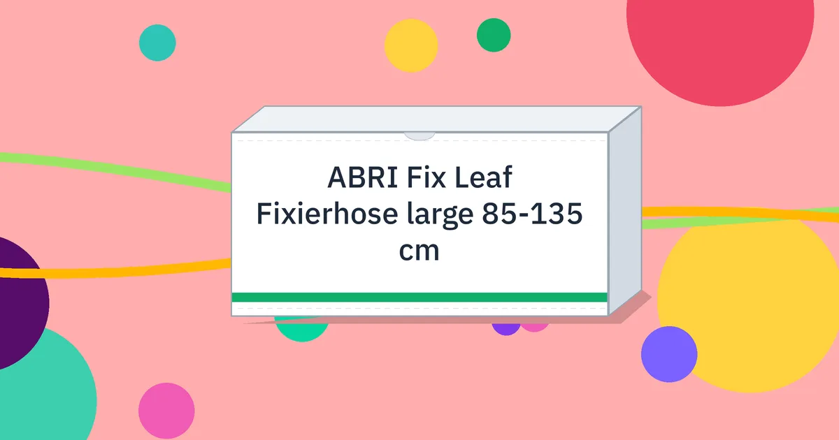 Symbolbild: Packung mit der Aufschrift ABRI Fix Leaf Fixierhose large 85-135 cm (PZN 07500220) – Verfügbarkeit und Bezug in Apotheken in Frankfurt am Main