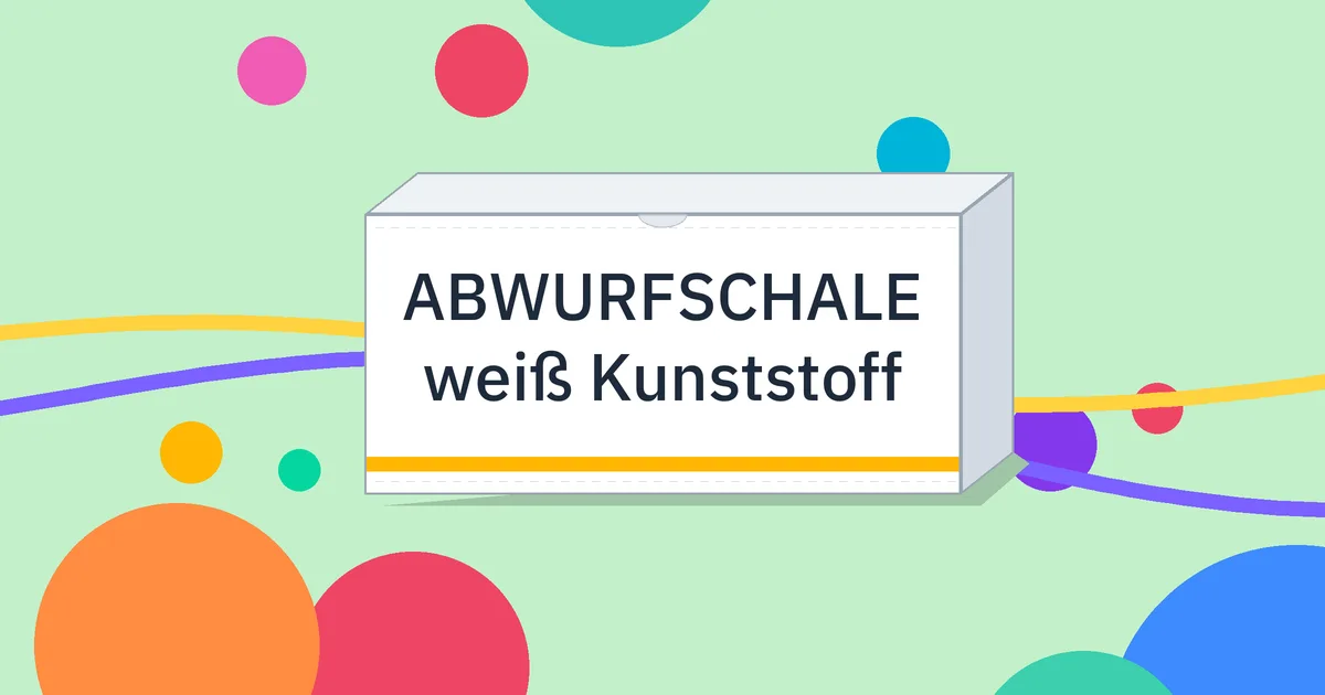 Symbolbild: Packung mit der Aufschrift ABWURFSCHALE weiß Kunststoff (PZN 09379024) – Verfügbarkeit und Bezug in Apotheken in Frankfurt am Main