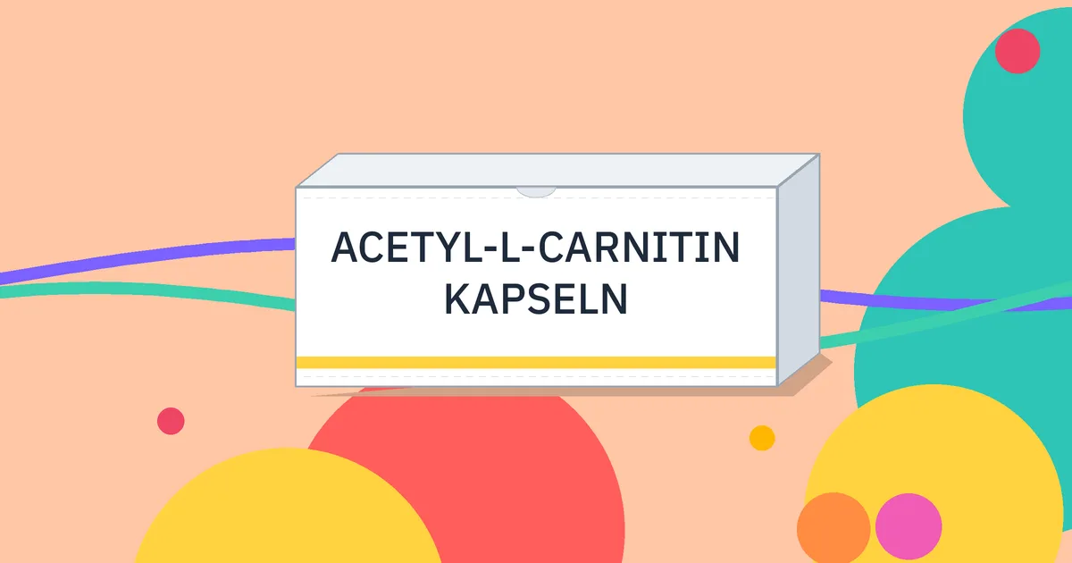 Symbolbild: Packung mit der Aufschrift ACETYL-L-CARNITIN KAPSELN (PZN 10310173) – Verfügbarkeit und Bezug in Apotheken in Frankfurt am Main