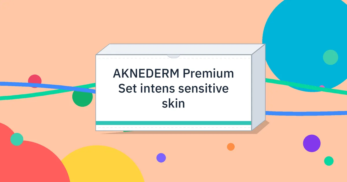 Symbolbild: Packung mit der Aufschrift AKNEDERM Premium Set intens sensitive skin (PZN 17371746) – Verfügbarkeit und Bezug in Apotheken in Frankfurt am Main