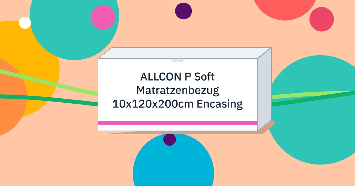 Symbolbild: Packung mit der Aufschrift ALLCON P Soft Matratzenbezug 10x120x200cm Encasing (PZN 19762385) – Verfügbarkeit und Bezug in Apotheken in Frankfurt am Main